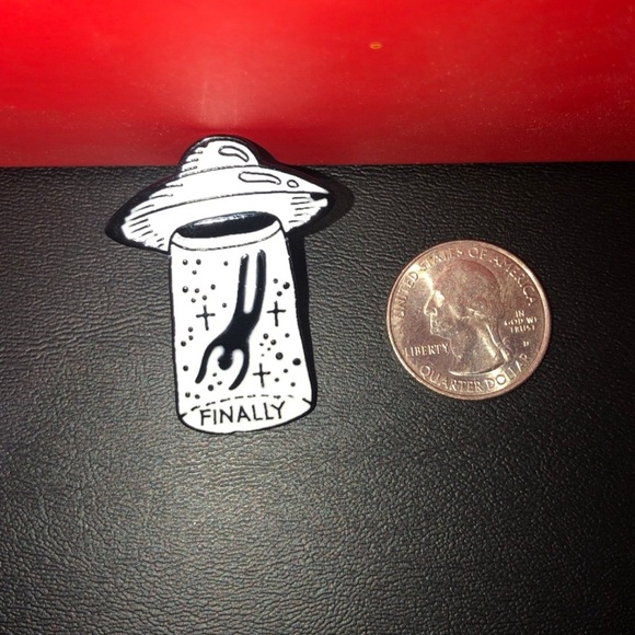 Jewelry | Alien Abduction Ufo Finally Enamel Pin With Rubber Backing ...